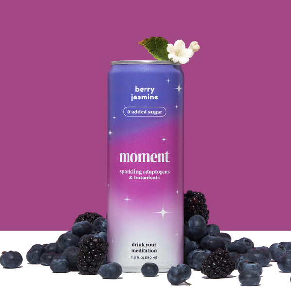 Blueberry Jasmine Adaptogen Drink [12 Pack] - DrinkMoment.com